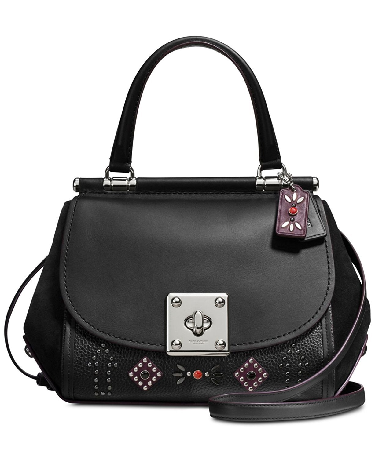 Coach Satchel Bag Western Rivet Drifter Top Handle Satchel Leather $595 ...