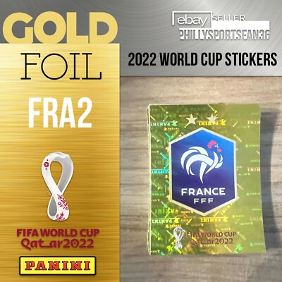 FRANCE GOLD FOIL FLAG Panini FIFA World Cup Qatar 2022 Stickers #FRA 2 ...