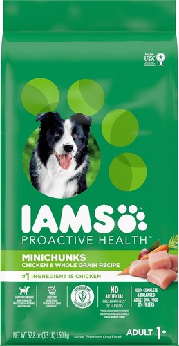 IAMS Adult Minichunks Small Kibble High Protein Dry Dog Food with Real ...