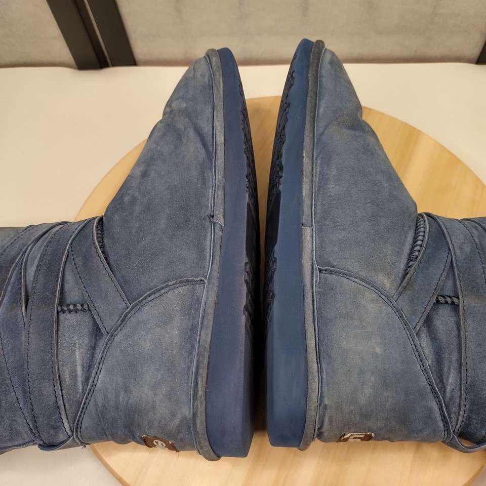 LAMO Faux Shearling Blue Suede Winter Boots Women US 12 | eBay