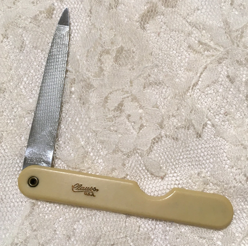 Vintage Celluloid Nail File Clauss USA 3.25 Purse Nail File Fold 3.25 ...