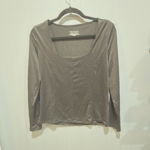 TAHARI Top XL MODERN ESSENTIALS Pullover Stretch Double Layer Long ...