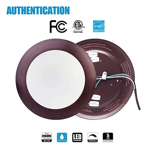 4Pack 6inch Dimmable LED Disk Light Flush Mount Ceiling Fixture for ...