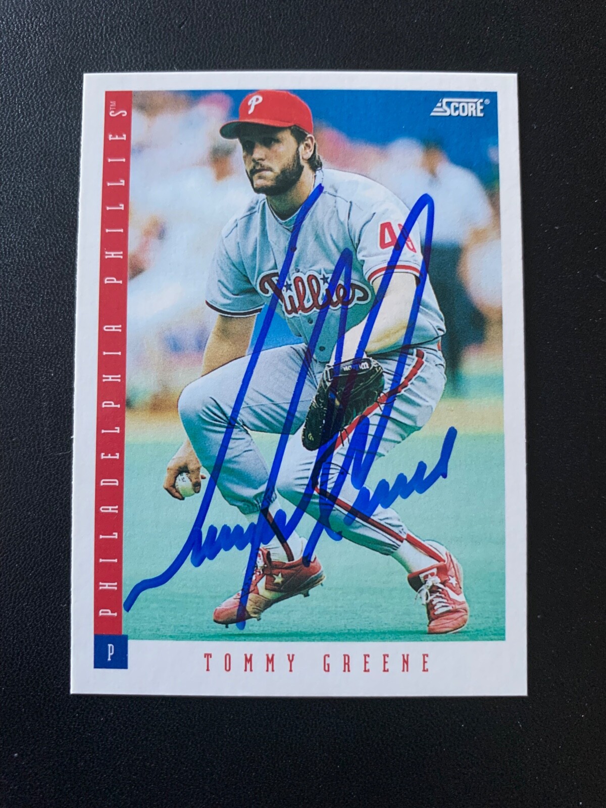 Tommy Greene Signed 1993 Score #464 Card Philadelphia Phillies ...