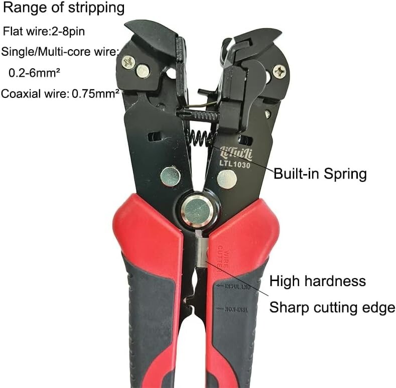 Self Adjusting Insulation Wire Stripper Cutter Crimper Cable Stripping ...