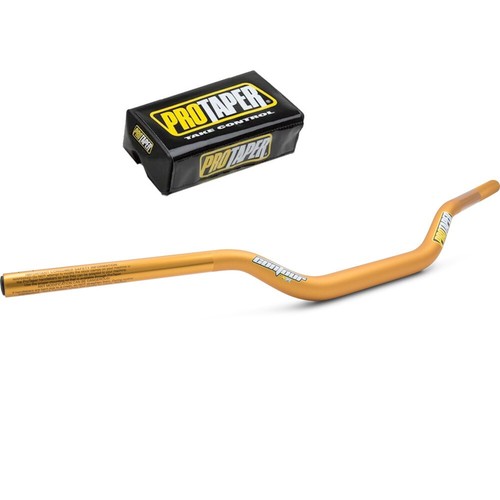 PRO TAPER 1-1/8" CONTOUR YZ HIGH BEND GOLD HANDLEBARS MX MOTORCYCLE ...