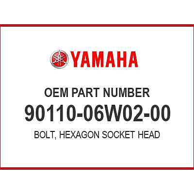 Yamaha BOLT, HEXAGON SOCKET HEAD 90110-06W02-00 OEM NEW | eBay
