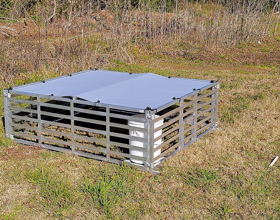 Rite Farm Aluminum 5'X5' Mobile Broiler Chicken Tractor Coop Poultry ...