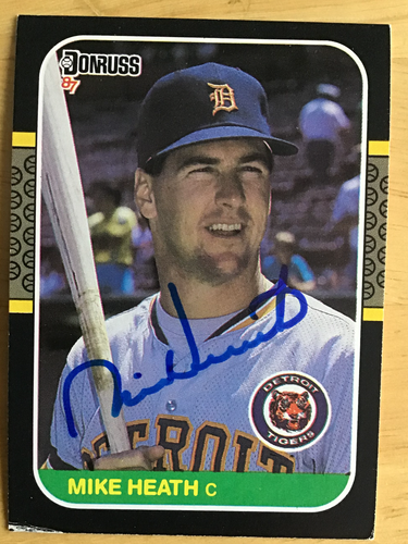MIKE HEATH DETROIT TIGERS SIGNED DONRUSS 1987 CARD #496 AUTOGRAPH | eBay