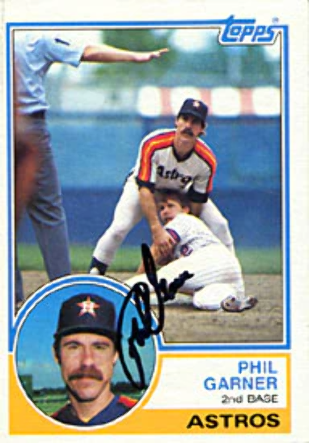 Phil Garner Autographed / Signed 1983 Topps No.478 Houston Astros ...