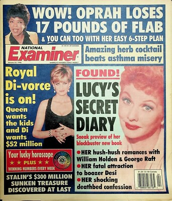 National Examiner January 23 1996 Princess Diana Lucille Ball Oprah ...