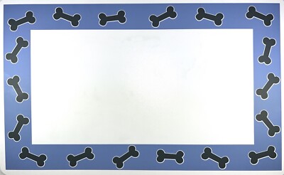 Petrageous Blue Bones Dog Placemat Dog Feeder Dog Bowl Feed Bowl Vinyl ...