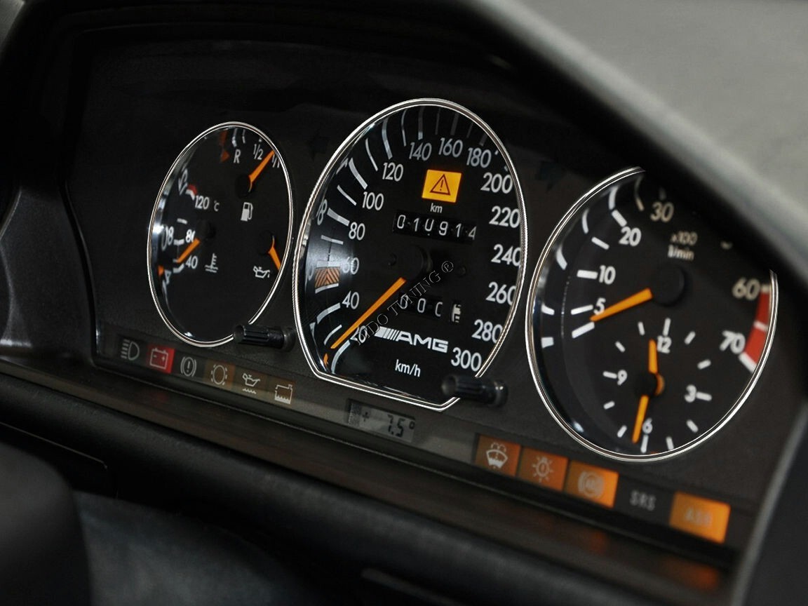 For Mercedes W201 1982-1993 Polished Aluminium chrome dash cluster ...