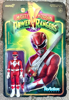 Super7 - Mighty Morphin' Power Rangers (Battle Damaged) Figure - Red ...