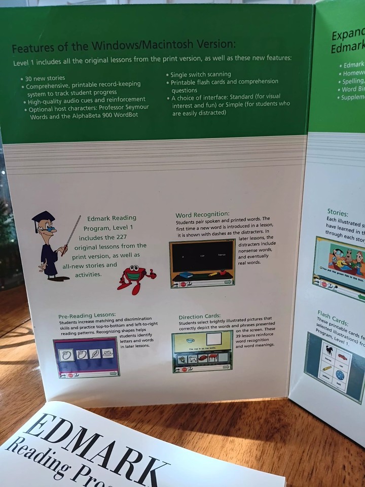 Edmark Reading Program LEVEL 1 SOFTWARE Kit Windows/MAC Compatible | eBay