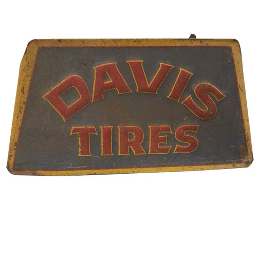 ANTIQUE DAVIS TIRE STAND DISPLAY SIGN GAS STATION RARE 30'S 40'S ...