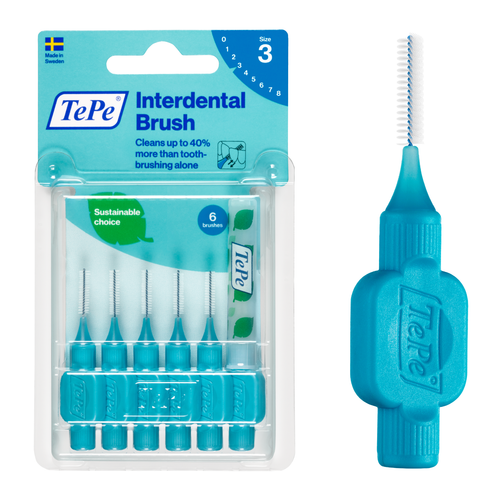TEPE Interdental Brush Original Cleaners, Brushes Between Teeth, Blue 0 ...
