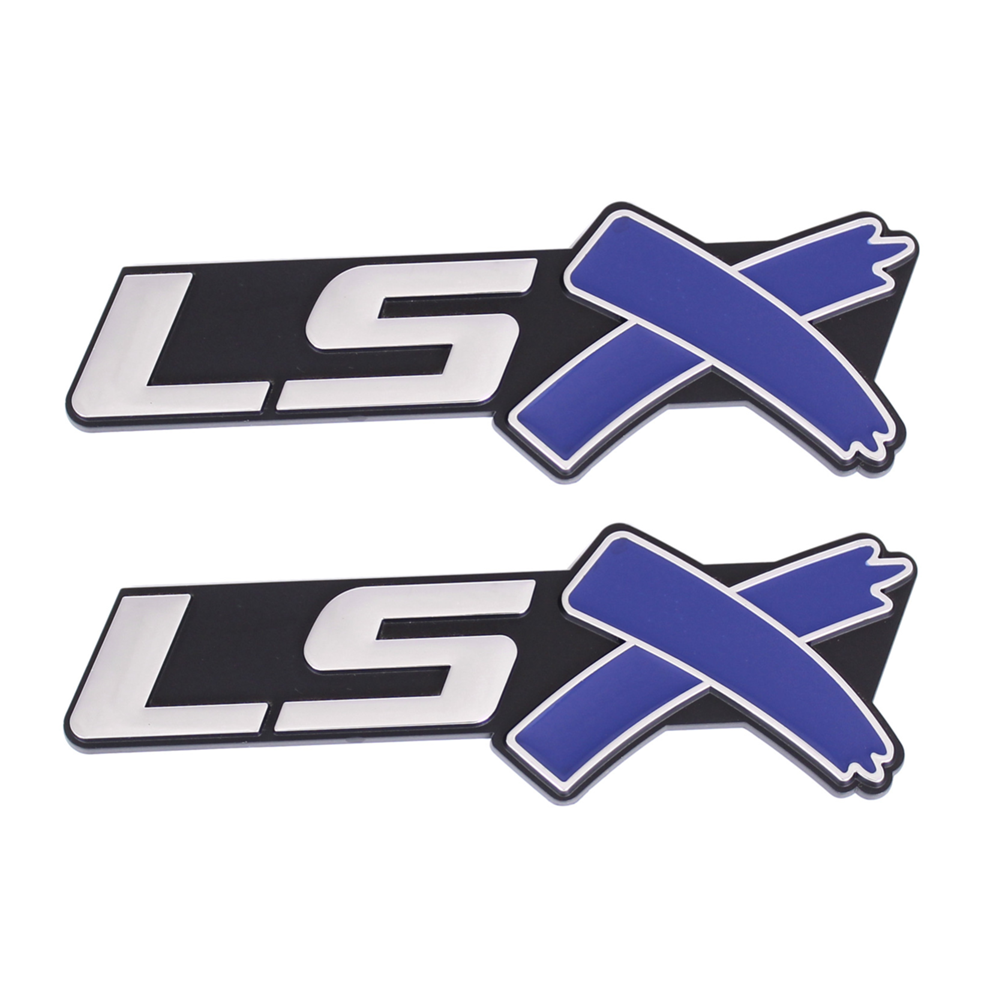 2Pcs Silver Blue LSX Emblem Car Body Fender Rear Trunk lid Badge ...