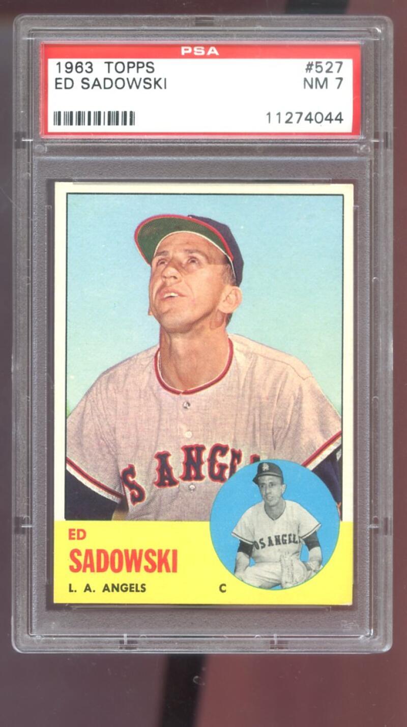 1963 Topps #527 Ed Sadowski PSA 7 Graded Baseball Card NM MLB Los ...