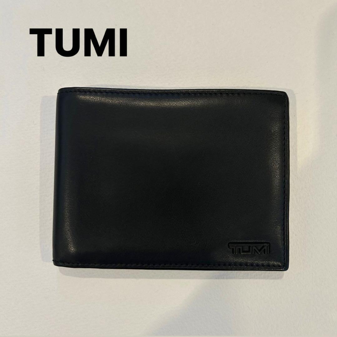 Tumi Bifold Wallet Black Men Slim Leather Wallet Blac… - Gem