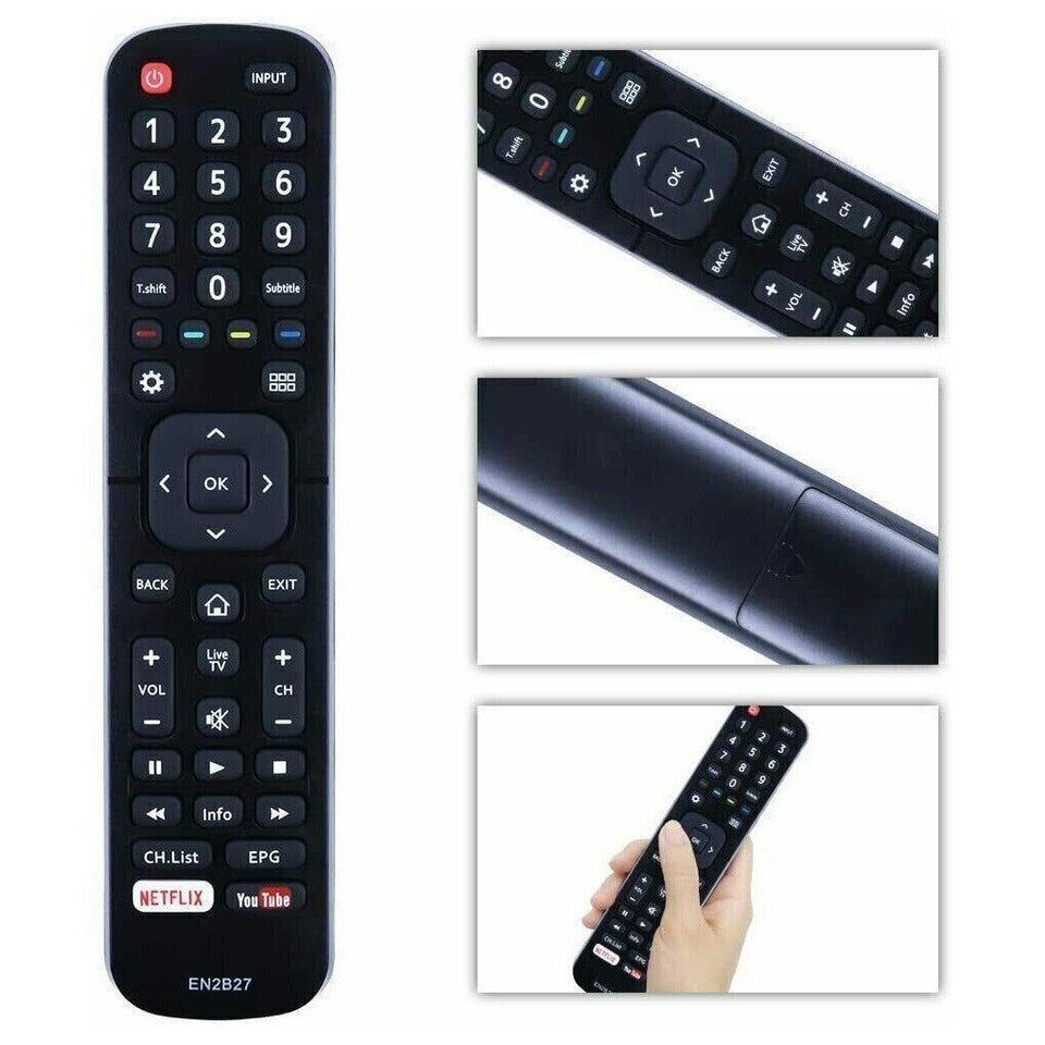 for HISENSE TV Remote Control ORIGINAL EN2B27 OEM Smart TV RC3394402/01 ...
