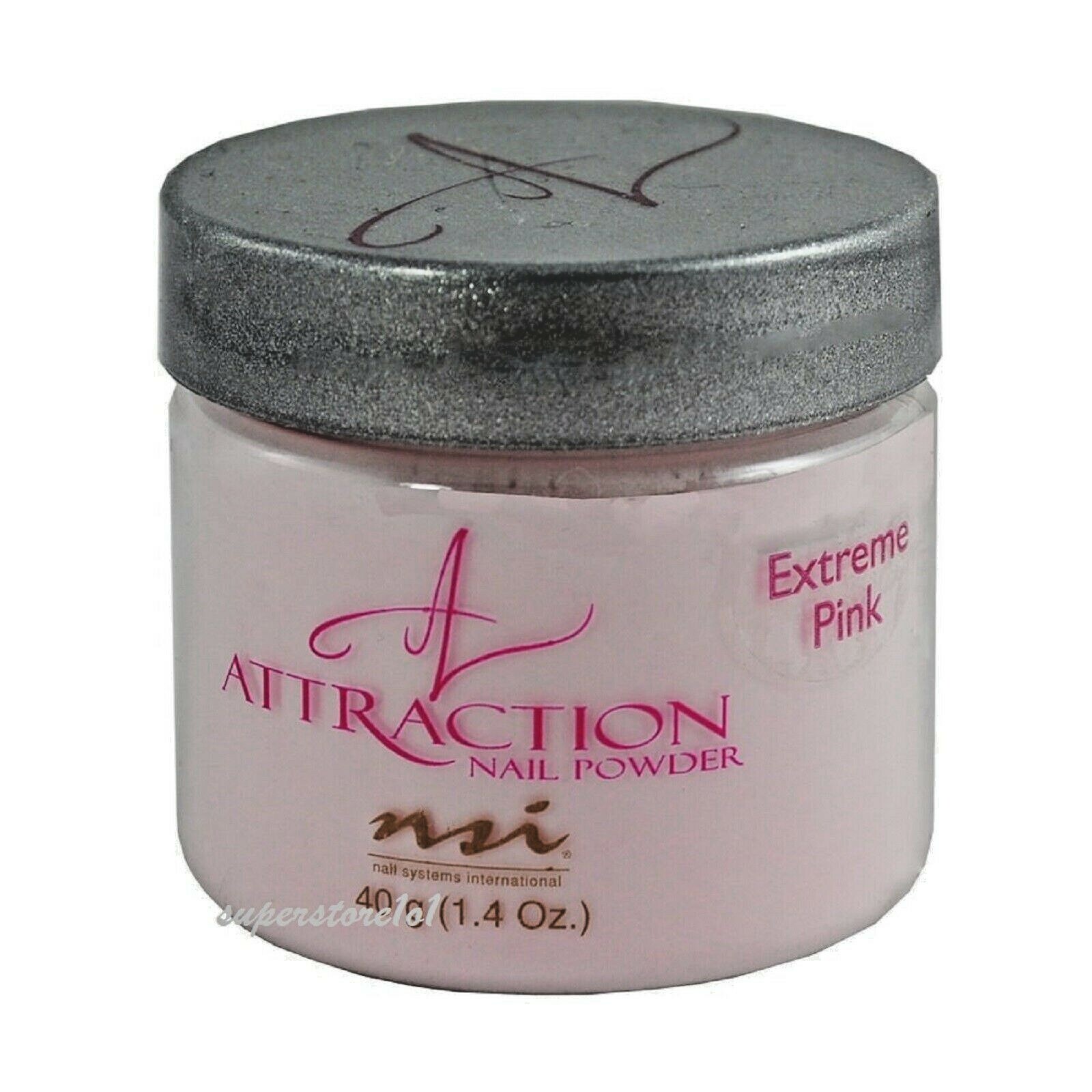 1.4 Oz 40g NSI Attr-action Nail Acrylic Powder Extreme Pink for sale ...