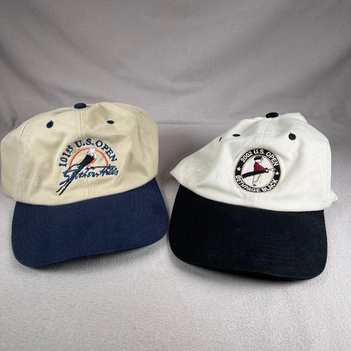Golf USGA Hat Bundle Men OS Beige White Lot Of 2 Strapback Cap Vintage ...