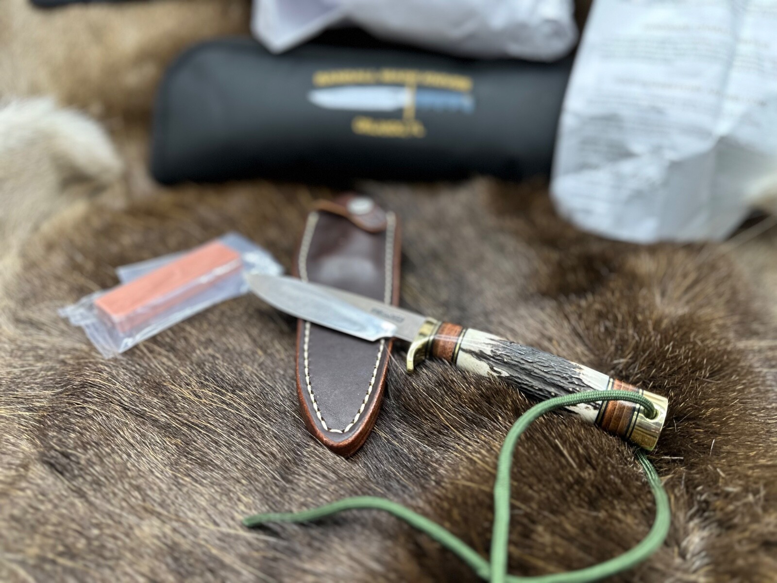 Randall Model 26-4 TS Pathfinder Knife With Stag Handles & Leather ...