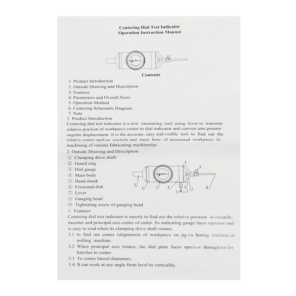Coaxial Centering Indicator Set Co-Ax Precision Milling Machine Test ...