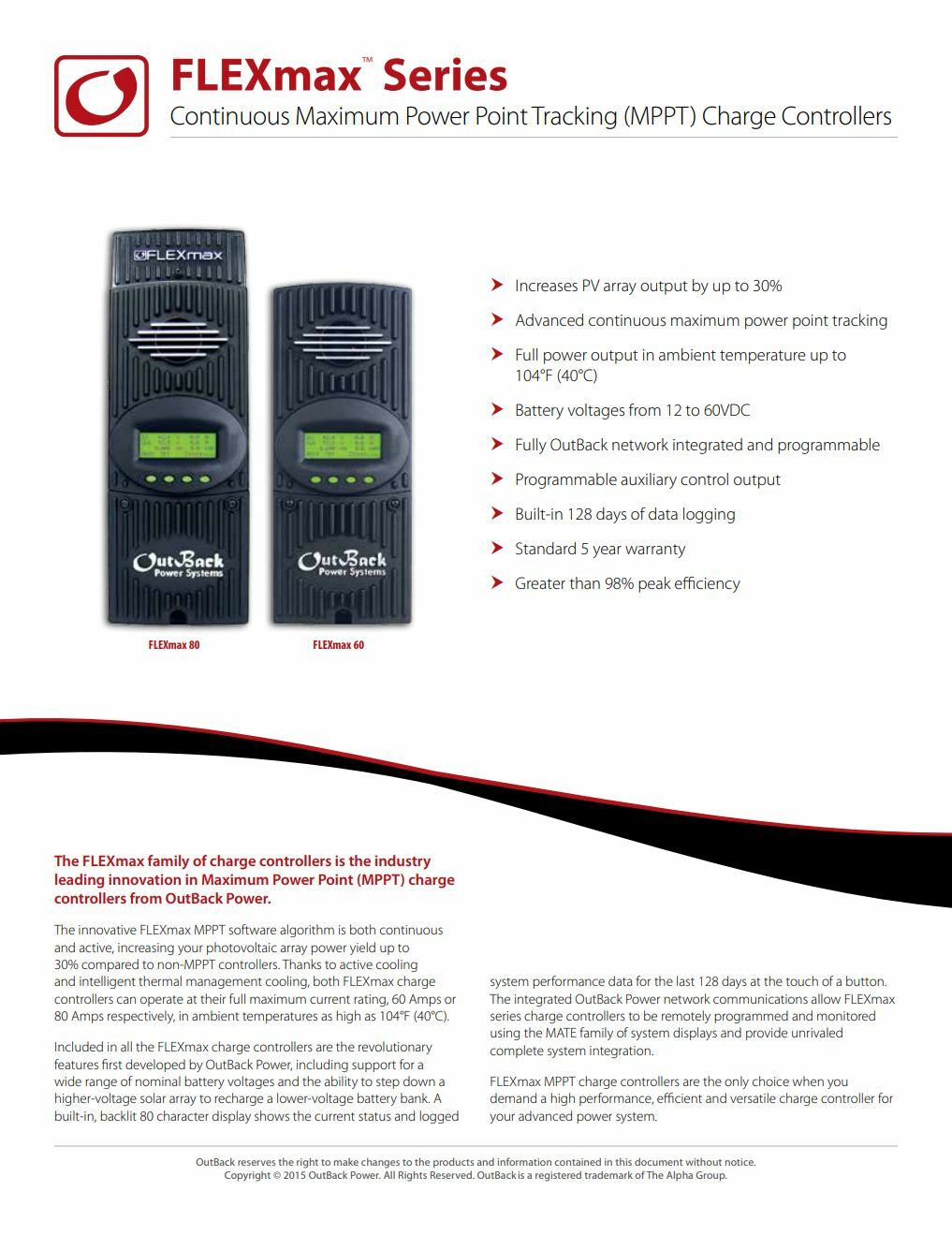 OutBack Power FM80-150VDC FLEXMax 80A MPPT Charge Controller / Solar ...