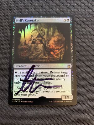 MTG Magic Hell’s Caretaker Signed Artist Proof FOIL x1 Masters 25 Greg ...