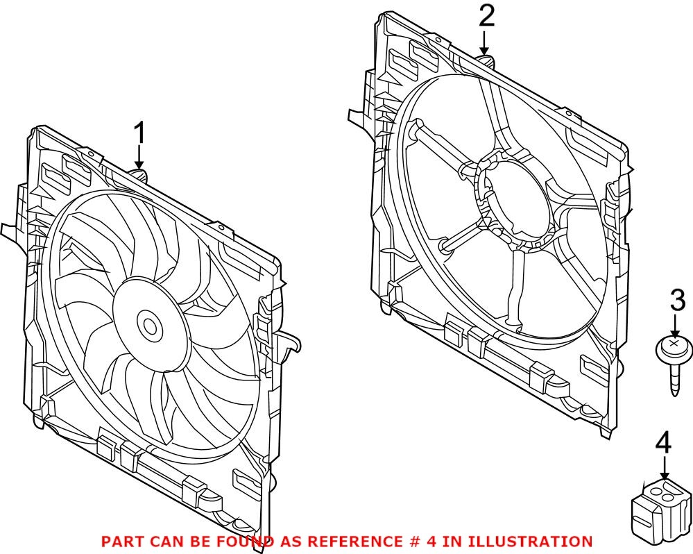 Genuine OEM Engine Cooling Fan Shroud Insulator For BMW X5 X6 ...