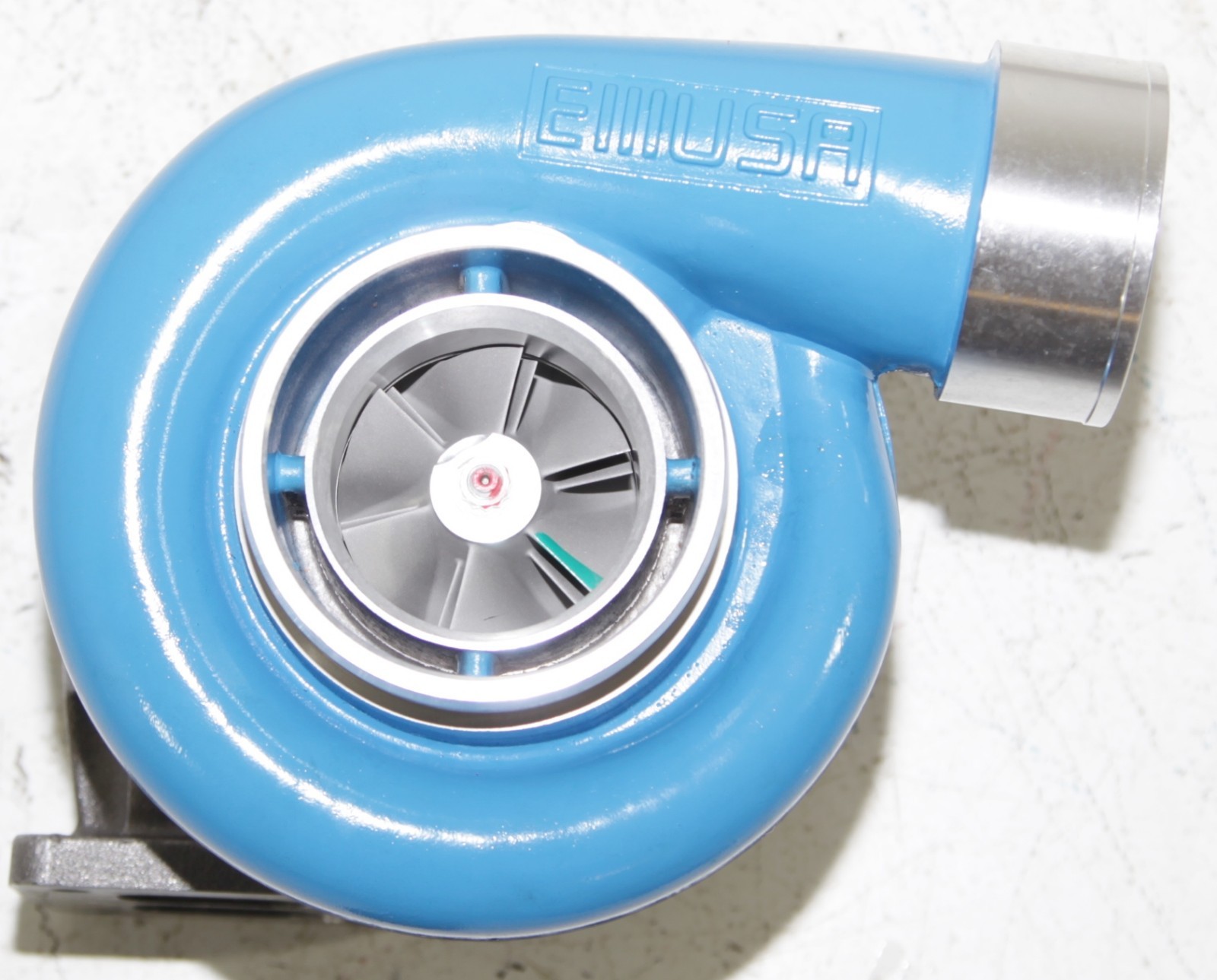 BLUE EMUSA GT45 Turbo/Turbocharger 600+HP T4/T66 3.5"V-Band 1.05+Mesh ...