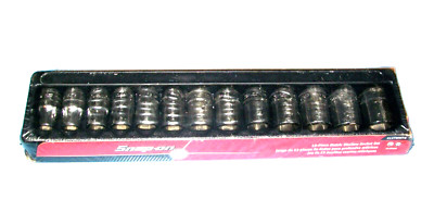 New Snap-on 1/2" drive 12 thru 24 mm 6-point Shallow Socket Set ...