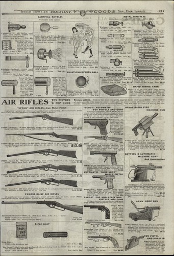 1920 PAPER AD Air Rifles Pistol Pop Gun Upton Daisy Toy Games Puzzle ...