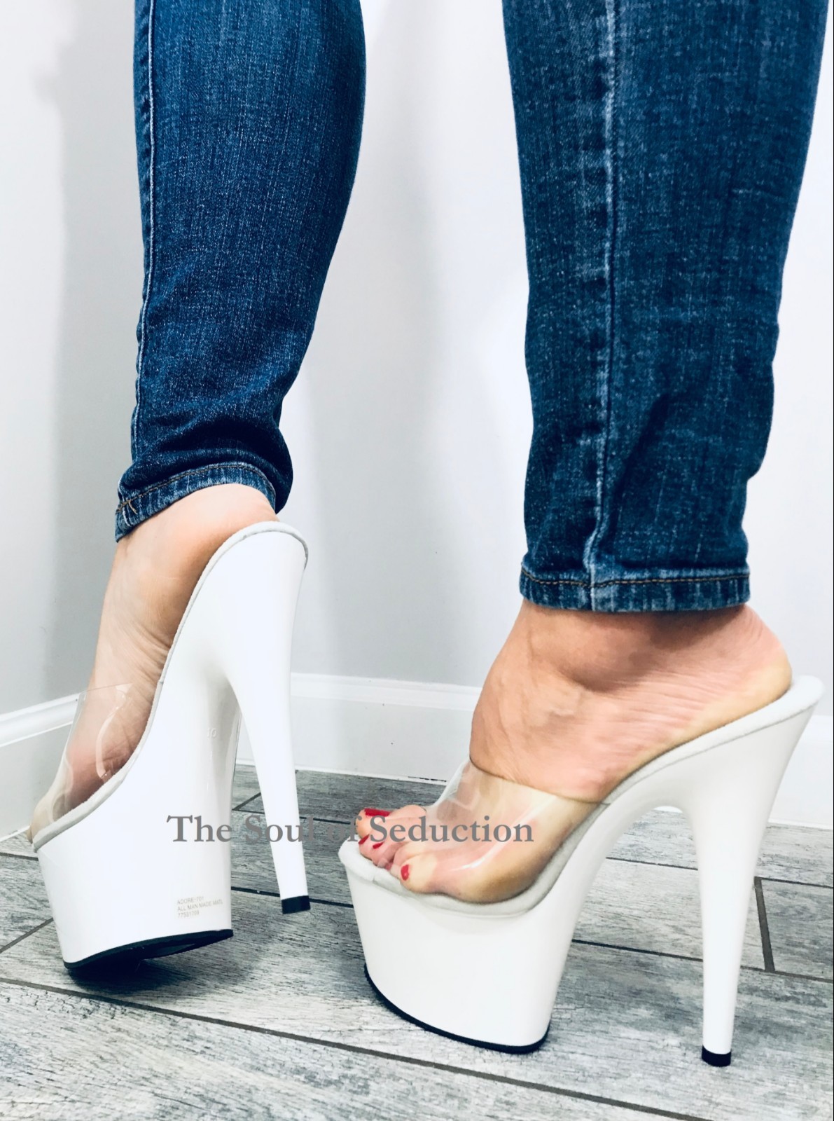 7" Black Patent Platform Heels Drag Queen Stripper RuPaul Pleaser Shoes ...