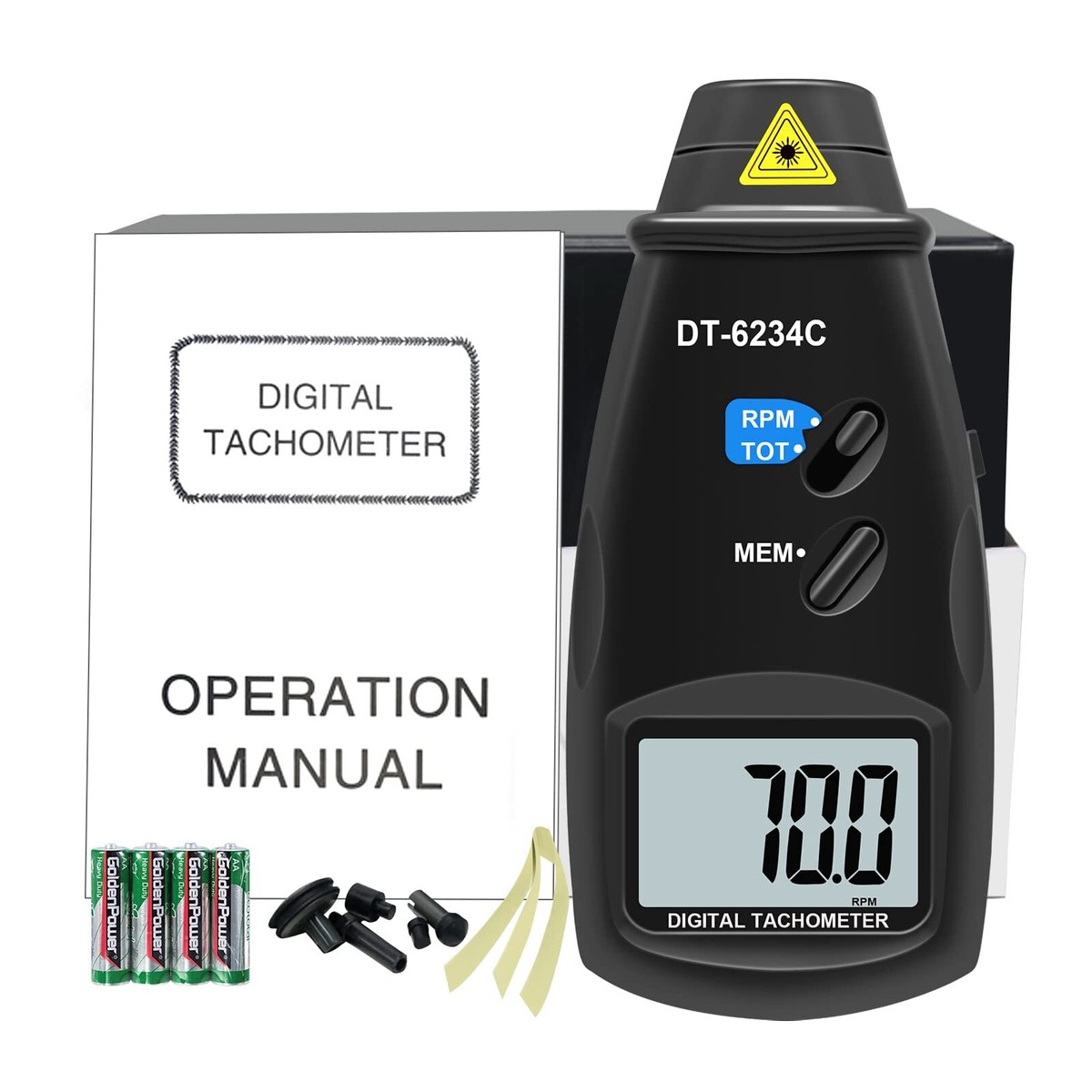 Non Contact Tachometer Compression Tester Non Contact Portable Digital ...