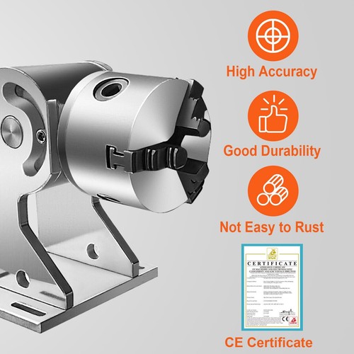 VEVOR Rotary Axis Tool 80mm 3 Jaw Rotary Attachment for Fiber Laser ...