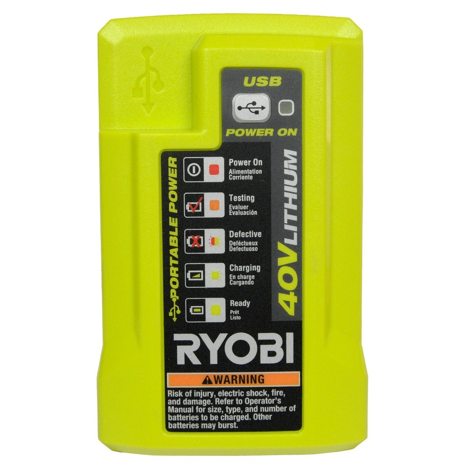 Ryobi OP404 40V Lithium-Ion Battery Charger for OP40401 OP4040A OP1020A ...