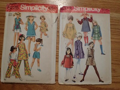 Simplicity Pattern Girls Pattern Vintage 2 Patterns #8225, #8373 LM #42 ...