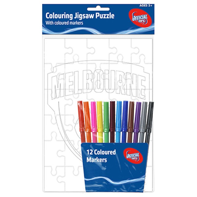 Melbourne Demons AFL Colouring Jigsaw Puzzle and Marker Set for sale ...