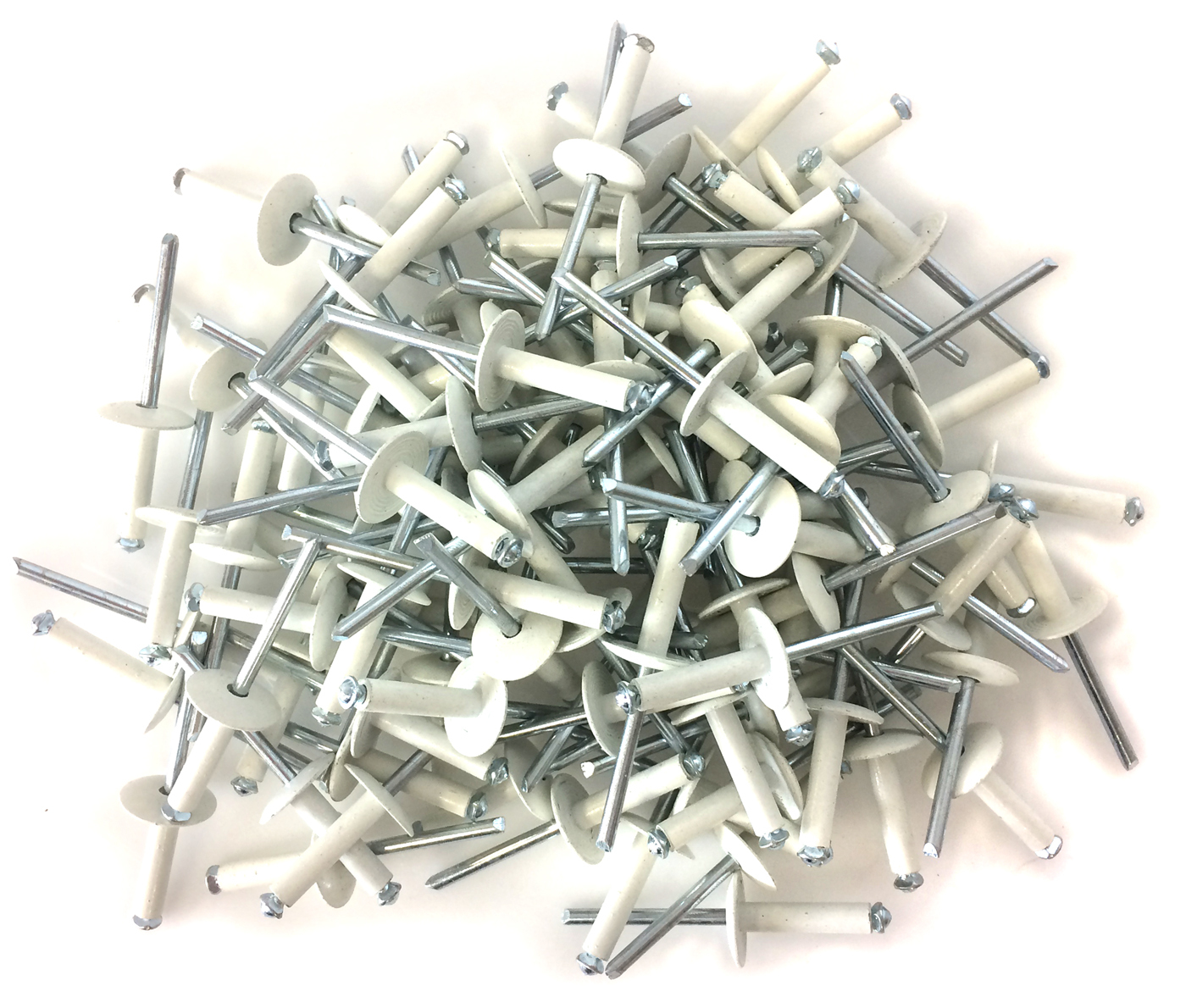 100 3/16" Large Head White Painted Aluminum Exploding Pop Rivets #1285 ...