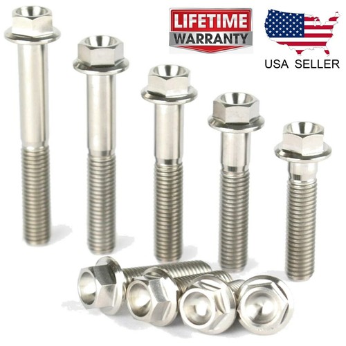 Titanium M7 Bolts Hex Flange Head 10,12,15,18,20,25,30,35,40,45,50,55 ...