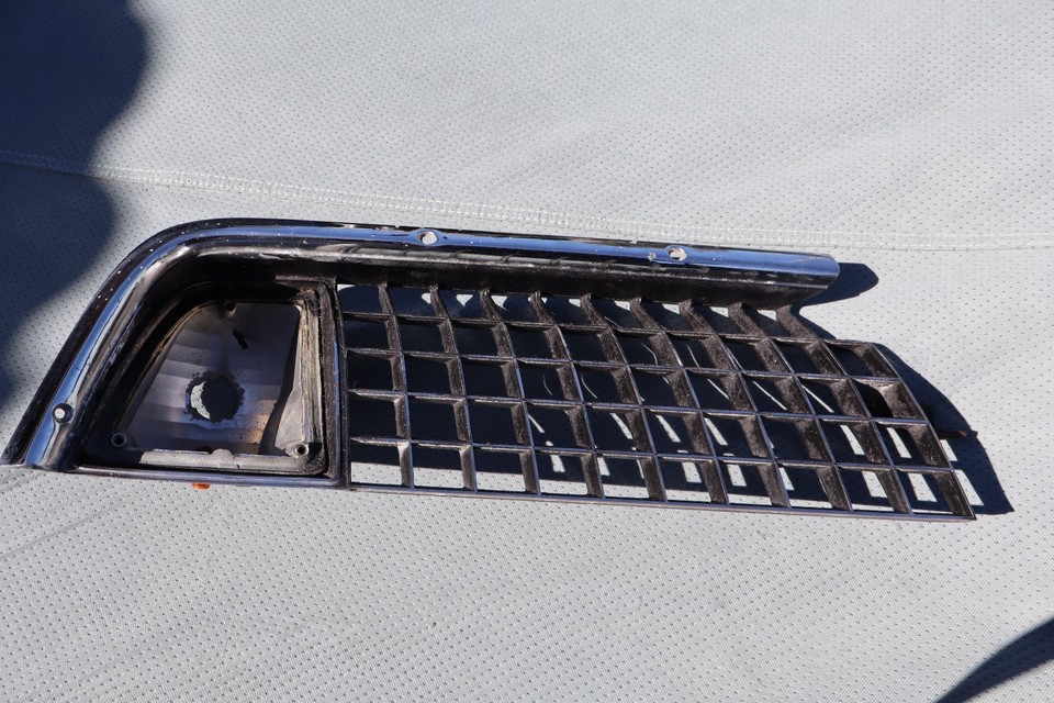71 corvette original die cast chrome front park grill DRIVER side fiber ...
