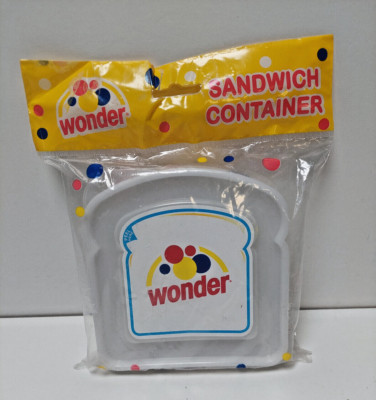 2006 Wonder Bread Dotted Plastic Sandwich Container Square School Lunch ...