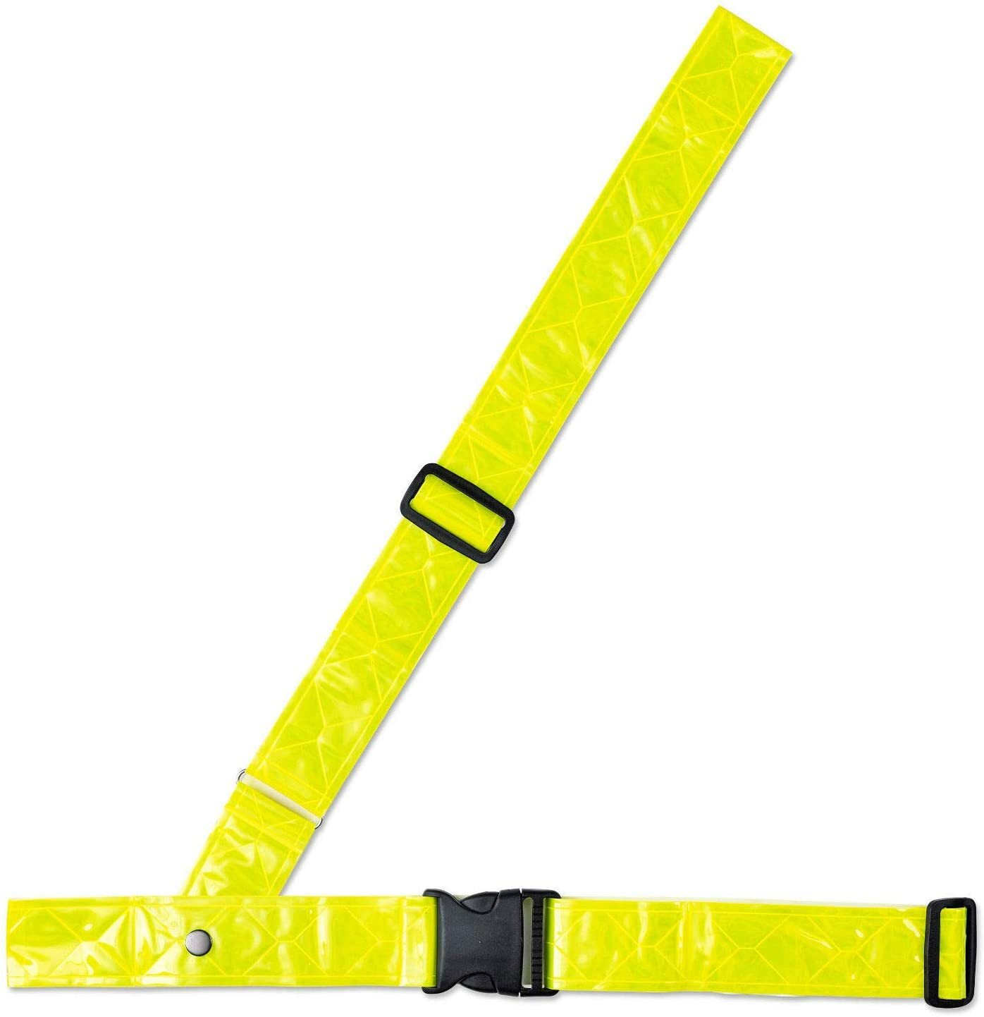 Reflective Sash Hi-Viz Strap Sam Brown Belt Bike Running Cycling Yellow ...