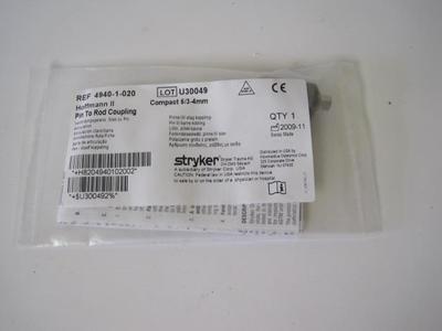 NEW STRYKER REF 4940-1-020 HOFFMANN II PIN TO ROD COUPLING COMPACT 5/3 ...