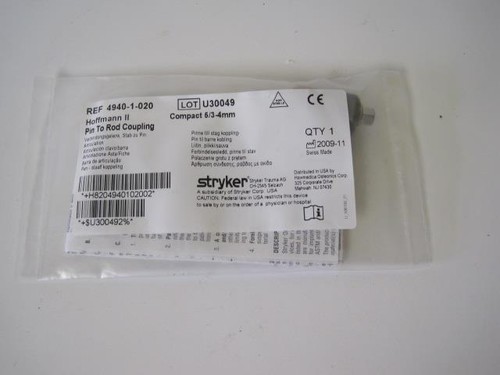 NEW STRYKER REF 4940-1-020 HOFFMANN II PIN TO ROD COUPLING COMPACT 5/3 ...