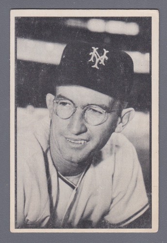 1953 Bowman Black & White #3 Bill Rigney New York Giants Baseball Card ...