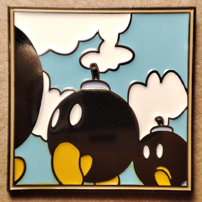 Nintendo Super Mario 64 Bob Omb Battlefield Painting Enamel Pin Badge ...